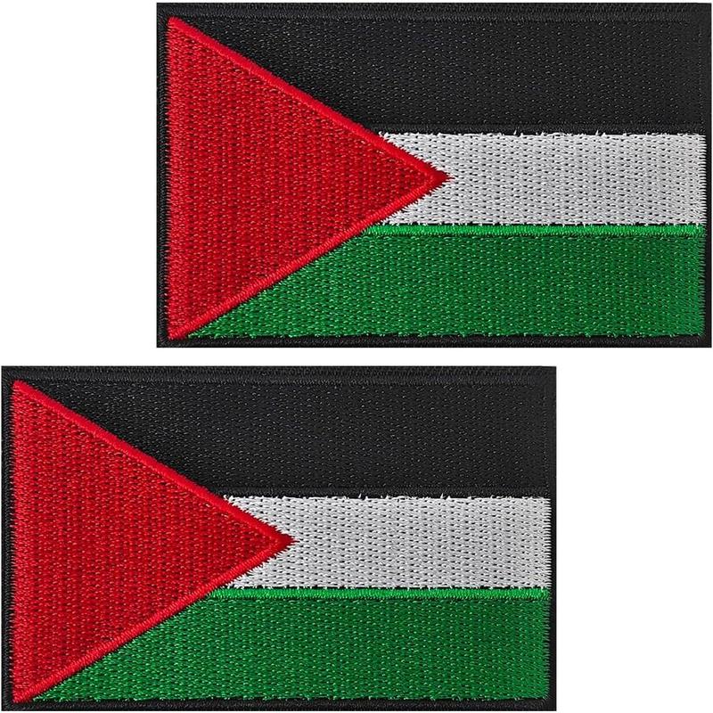 2 Pieces Palestine Tactical Flag Patch - Military Uniform Emblem ...