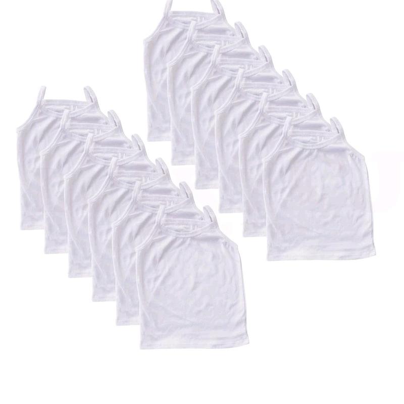 6PCS Bundle Sando White Plain Girl Sando White Cotton - TikTok Shop ...