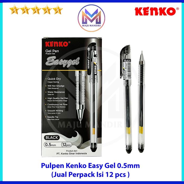 Jual Pen Gel Kenko Easy Gel Pulpen Tinta Cair 0.5 mm / Gelpen 05 mm ...