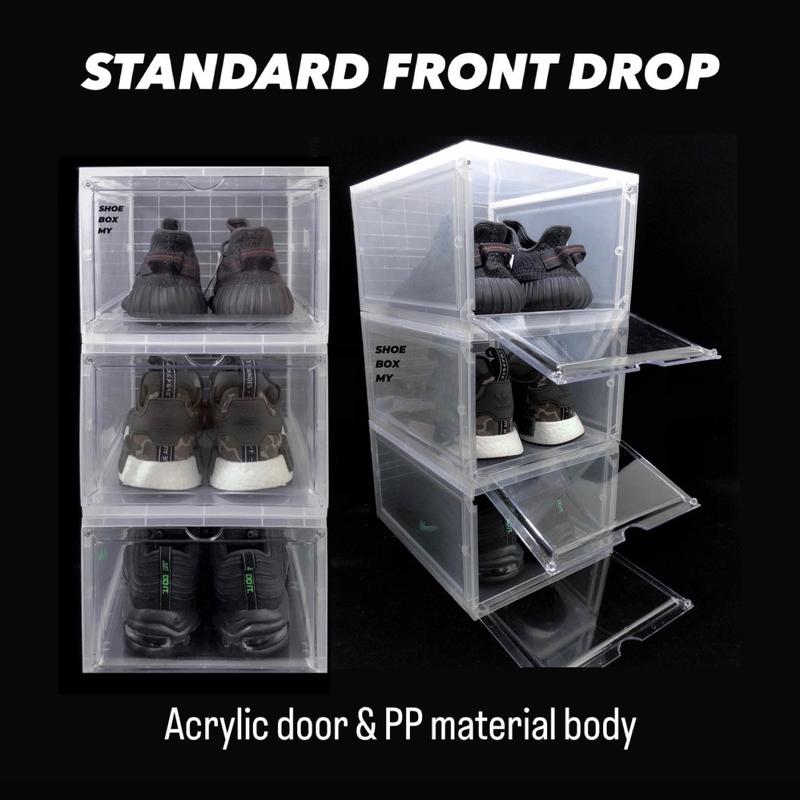 Standard Front Drop Kotak Kasut Akrilik Magnet Pintu Shoe Bo - TikTok ...