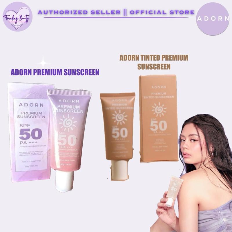 ADORN PREMIUM SUNSCREEN WITH SPF 50 All Skin Types Lightweight - TikTok ...