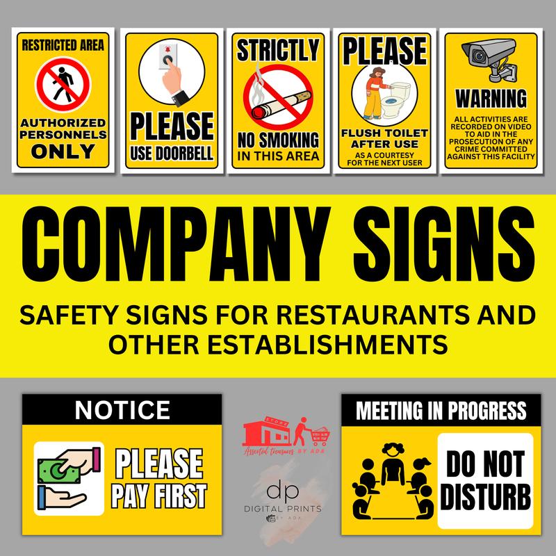 Company Safety Signs, Business Signs for Restaurants, Office - TikTok ...