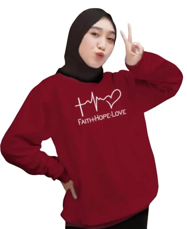 Des99 Kaos Wanita Lengan Panjang Atasan Blouse Wanita Sweatshirt - Shop | Tokopedia