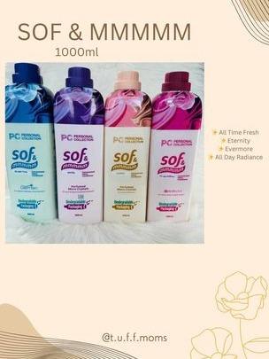 SOF & MMM CONCENTRATED FABRIC CONDITIONER 1000ML Hand Household ...