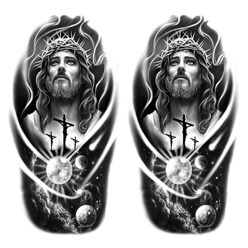 2 Sheets Realistic Animal Temporary Tattoos Stickers Jesus God - TikTok ...