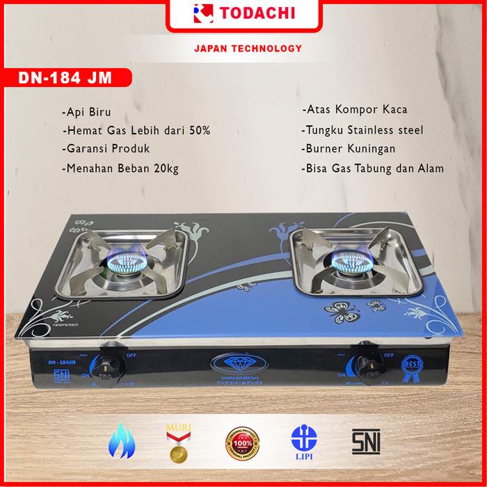Promo TODACHI Kompor Kaca 2 Tungku Todachi DN-184JM dengan Burner ...