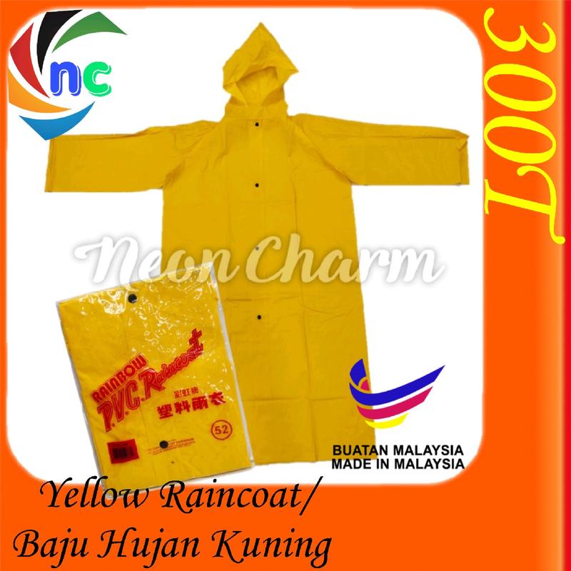 NC 300T Yellow PVC Raincoat/ Baju Hujan Kuning Waterproof - TikTok Shop ...