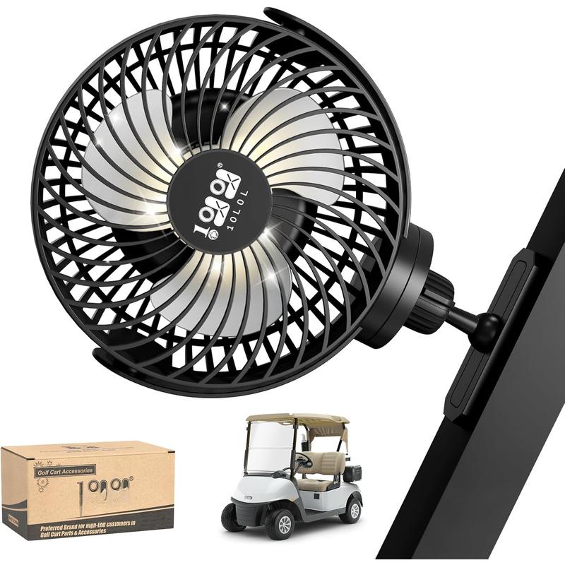 Rechargeable Golf Cart Fans - 8000mAh Operated Portable Fan 360 ...