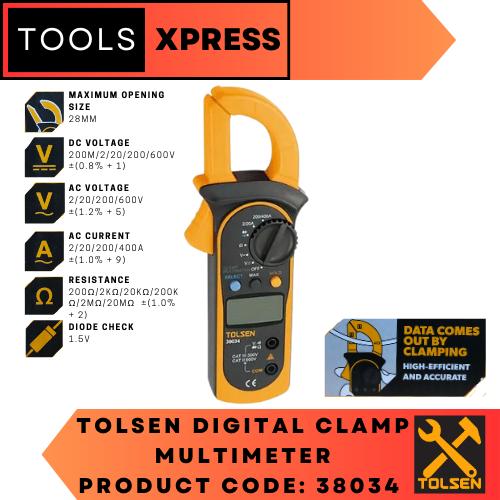 TOLSEN Digital Clamp Multimeter [38034] - TikTok Shop Philippines