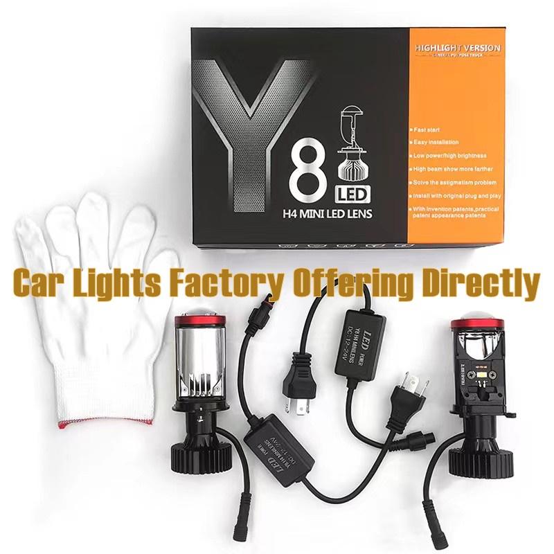 Mentol Lampu LED, Baharu, Projektor Dwi Lensa, Y8 H4 MINI, Lampu ...