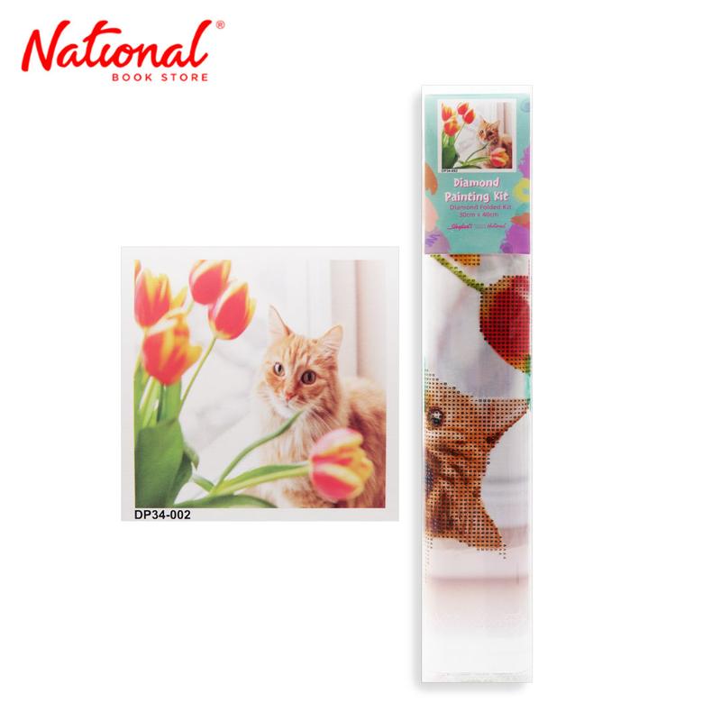 Skylar Diamond Painting Kit DP34-002 Folded 30x40cm Cat & Tulips ...