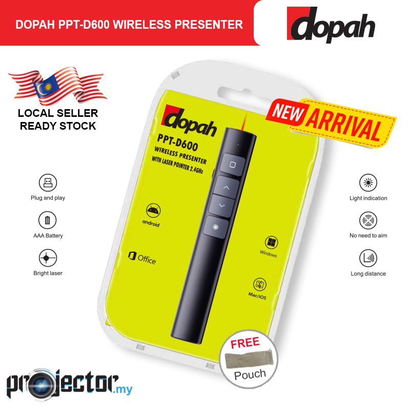 Dopah PPT-D600 Wireless Presenter With Laser Pointer Pen PowerPoint ...