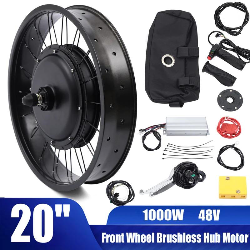 Electric Bicycle EBike Conversion Kit 20" E-Bike Front Wheel Frame Kit ...