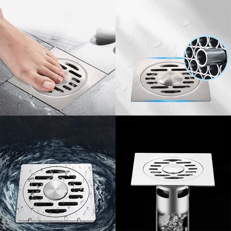 Stainless Steel Floor Drains Anti-Odor Drainer Shower Strainer - TikTok ...