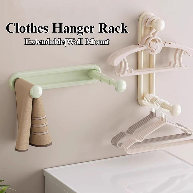Clothes Hanger Retractable Wall Hanger Holder Rod Balcony Storage ...