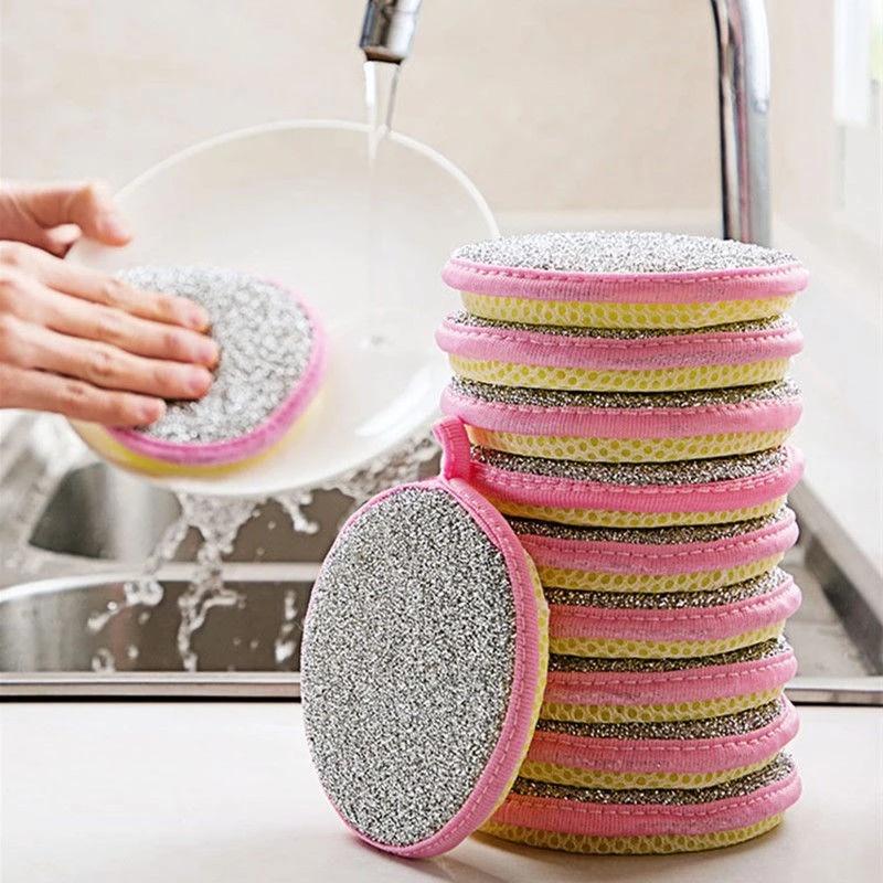 Round Strong Sponge for Kitchen, Decontamination Wash, Towel - TikTok ...