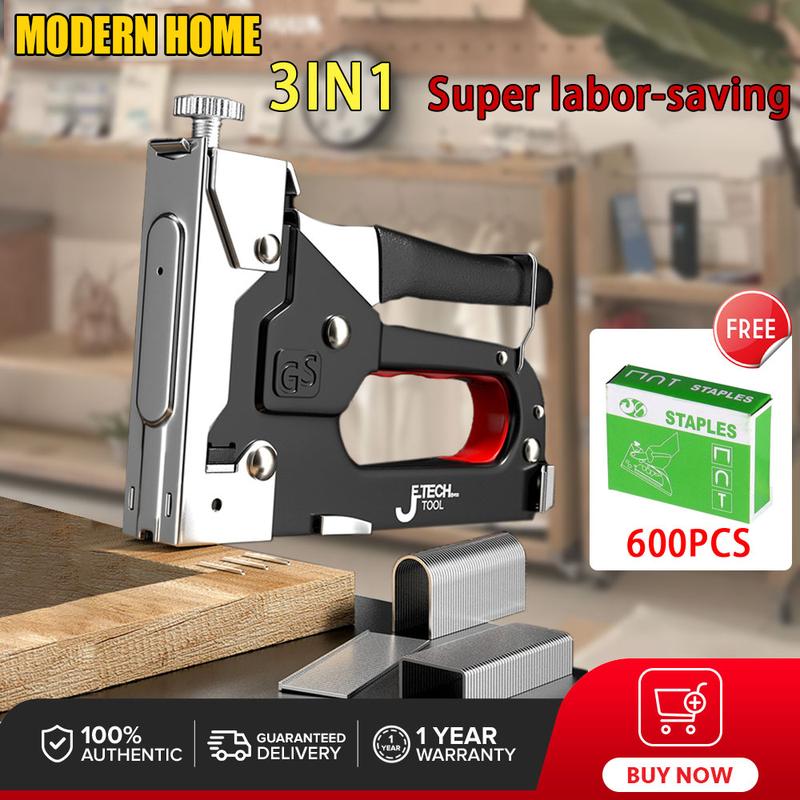 Heavy Duty Staple Gun tacker 3-in-1 Home Gun with 600Pcs Staples ...