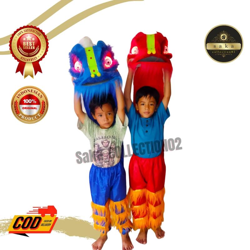 Mainan Anak Barongsai Mata Menyala Dan Celana Set Hadiah Karet - Shop ...