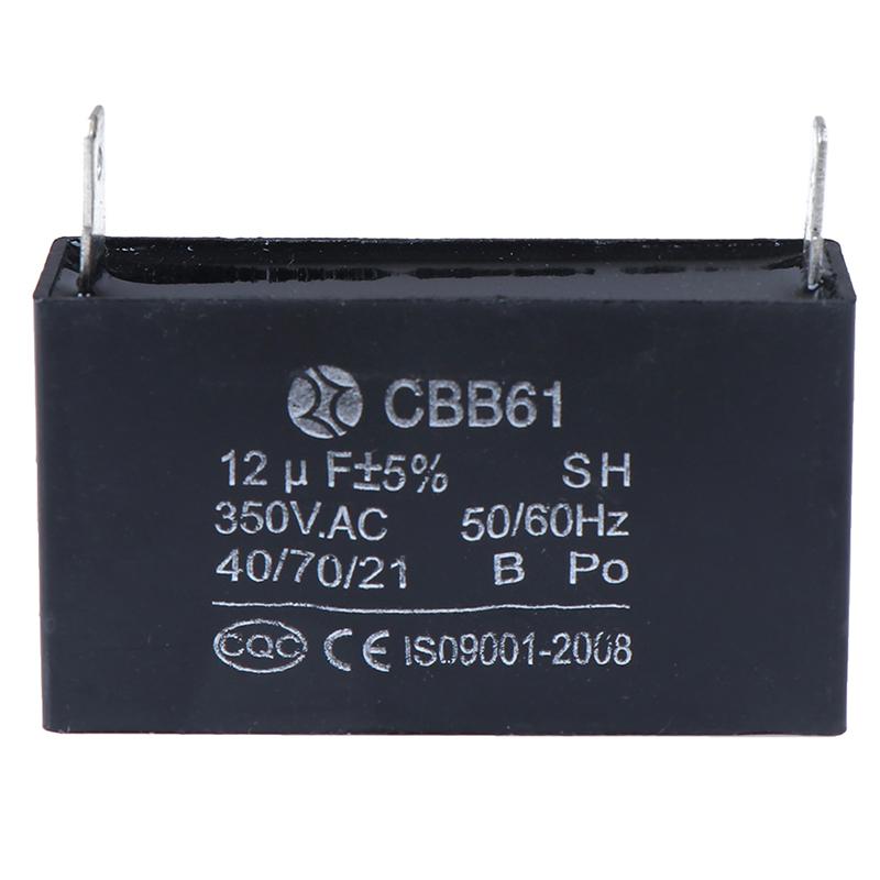 Black 12uF Generator Capacitor Generator CBB61 12uF 50/60Hz 350VAC ...