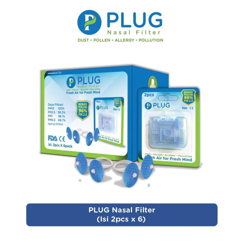 PLUG Nasal Filter 1 box (Isi 6 pack x 2 pcs) - Shop | Tokopedia