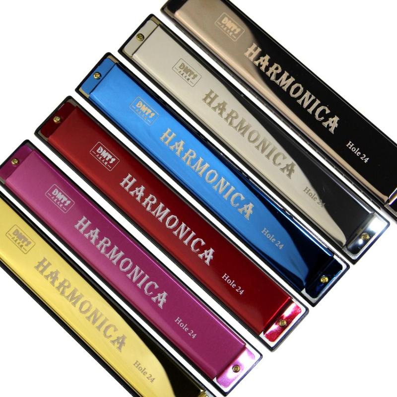 Blues Instrument Double Row 24 Hole Harmonica Play C-key Harmonica ...