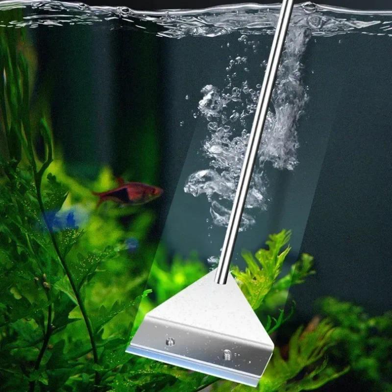 Fish Tank Cleaning Tool Flat Sand Algae Removal Dual-use Glass - TikTok ...