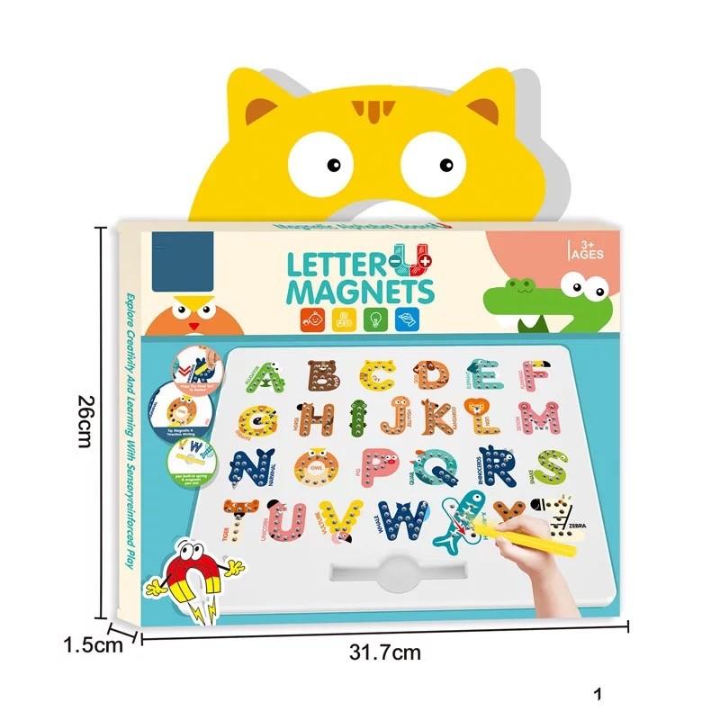 Mainan Edukasi ABC Letter Tracing Magnetic Drawing / Alphabet ABC Toy ...