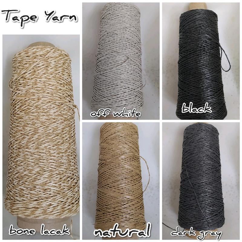 benang rajut pita / tape yarn / sejenis rafia halus 250gr - Shop ...