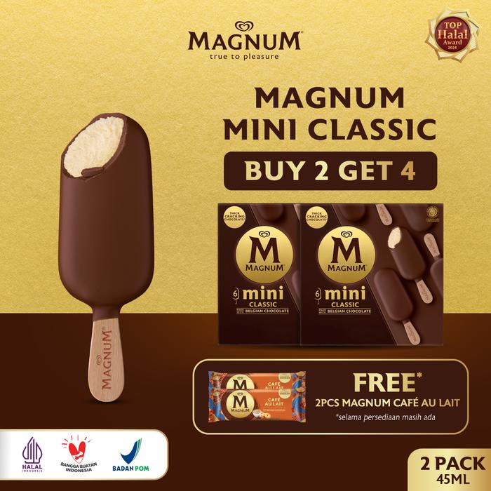 Jual [BUY 2 GET 4] Magnum Mini Classic 2 pcs FREE 2 pcs Magnum Café Au ...