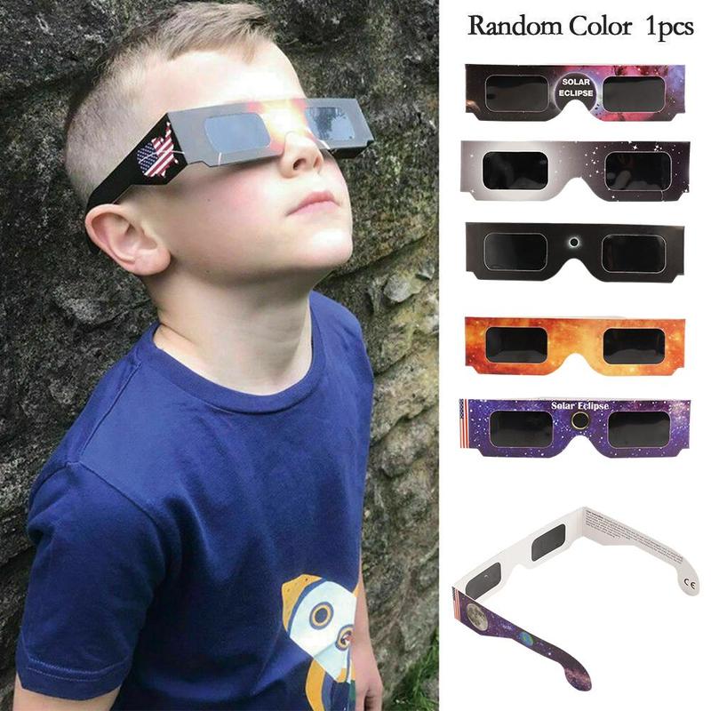 1pair Solar Eclipse Glasses Paper Glasses Random Color Uniqu - TikTok ...