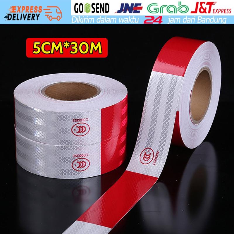 Stiker Reflektor Merah Putih 3M Sticker Reflektif Pantul Cahaya - Shop ...
