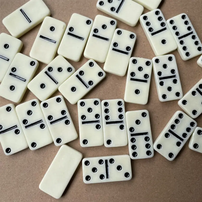 Batu Domino Gaple Set 28 PCS, Board Game Domino Balok Tebal dengan ...