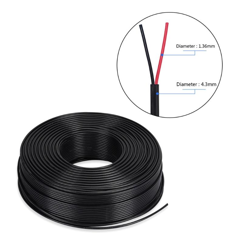 2 Pin 2 Color Red Black Cable Hookup Electrical Wire LED Strips ...