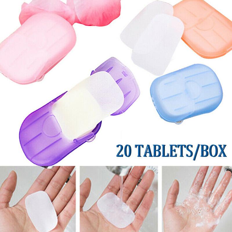 20pcs / Box Portable Soap Paper Disposable Soap Box Mini Soa - TikTok ...