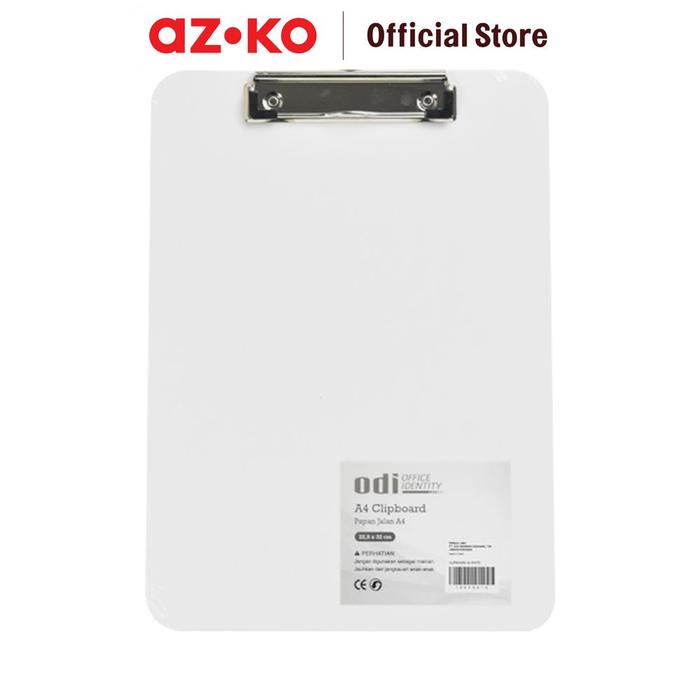 Jual AZKO Odi Papan Clipboard A4 - Putih Writing Board Stationery ...