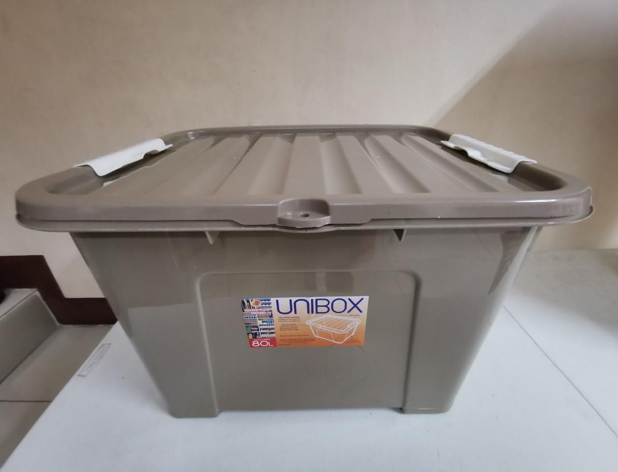 Uniglobal UNIBOX 80 Liter Storage Box - L 23' X W 17.5' X H 15.5 ...