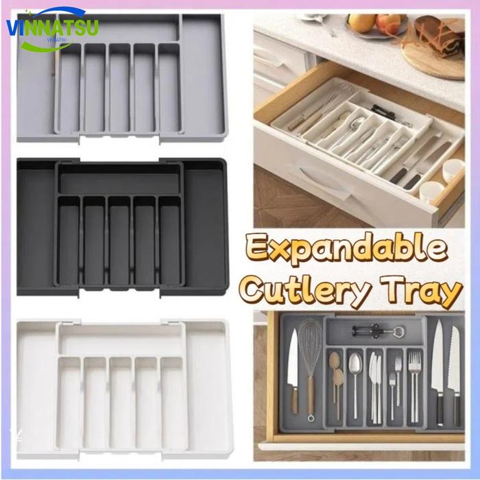 Promo Vinnatsu Expandable Rak Laci Sendok Alat Makan Extendable Drawer ...