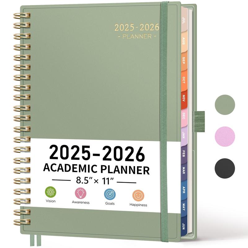 Academic Planner, July 2025 - June 2026, Weekly and Monthly, Large Size ...