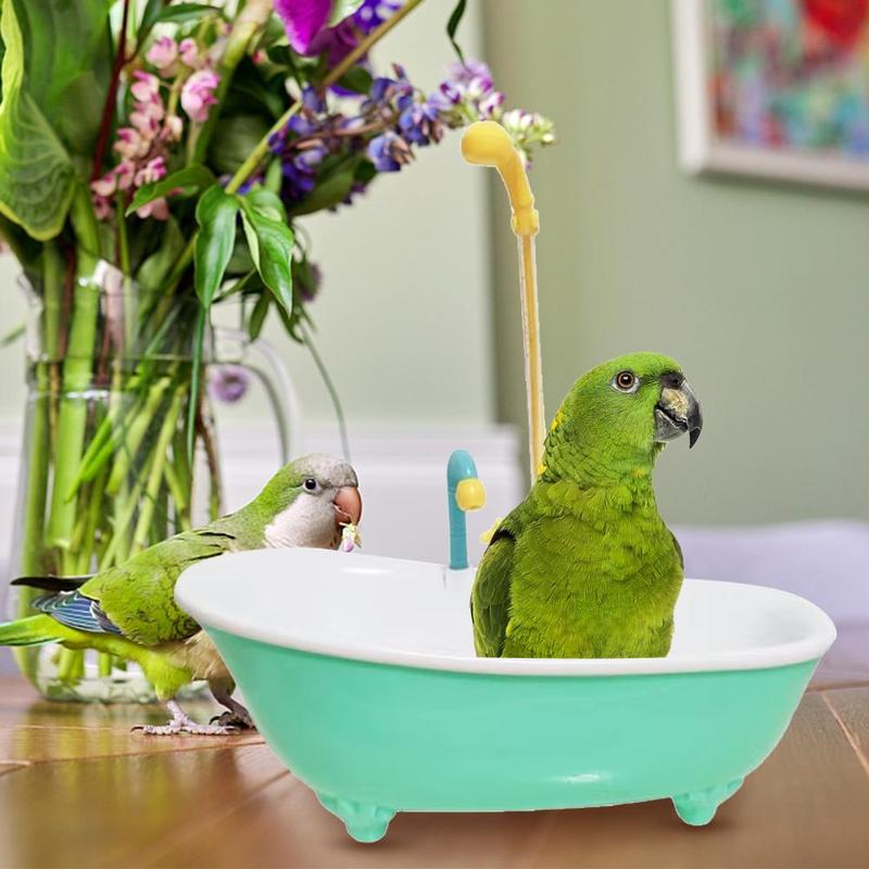 Bird Bathing Shower Bowl Parrot Shower Fountain Accessories Pet ...