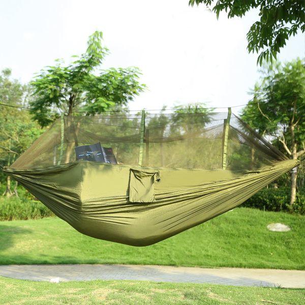 Camping Hammock, Portable Double Hammock with Net,600lbs Load 2 Persons ...
