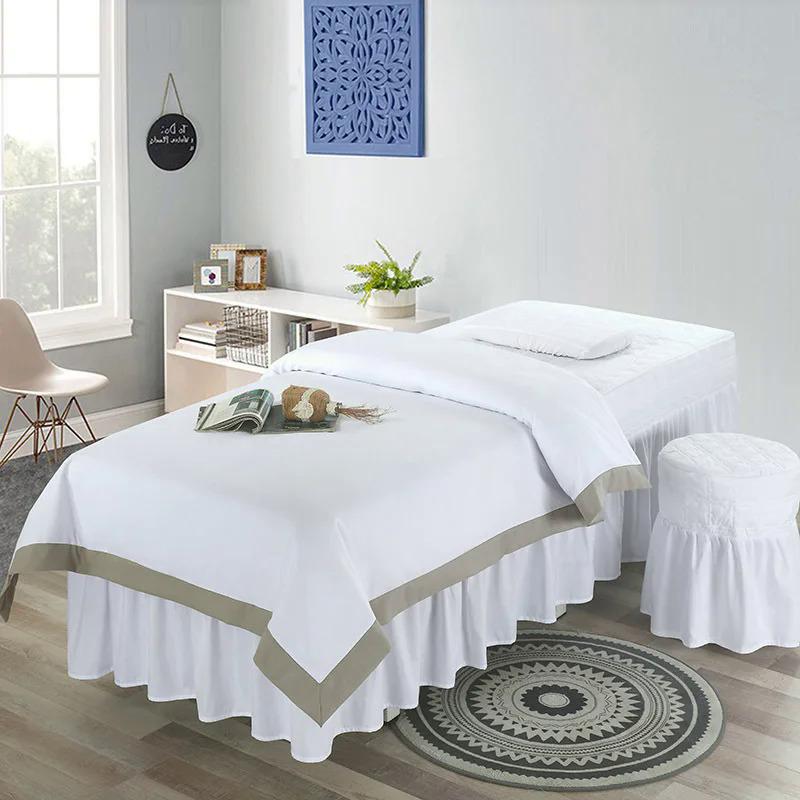 4pcs Simple Style Beauty Salon Bedding Sets Massage Spa Bed Sheets ...