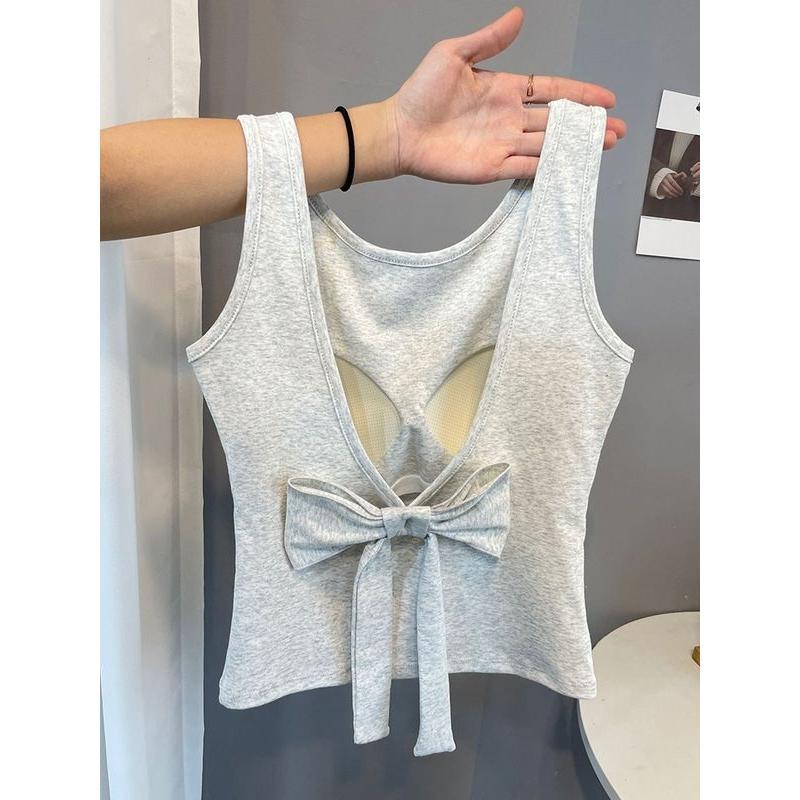 New Style Backless Camisole with Chest Pads for Women, Summe - TikTok ...