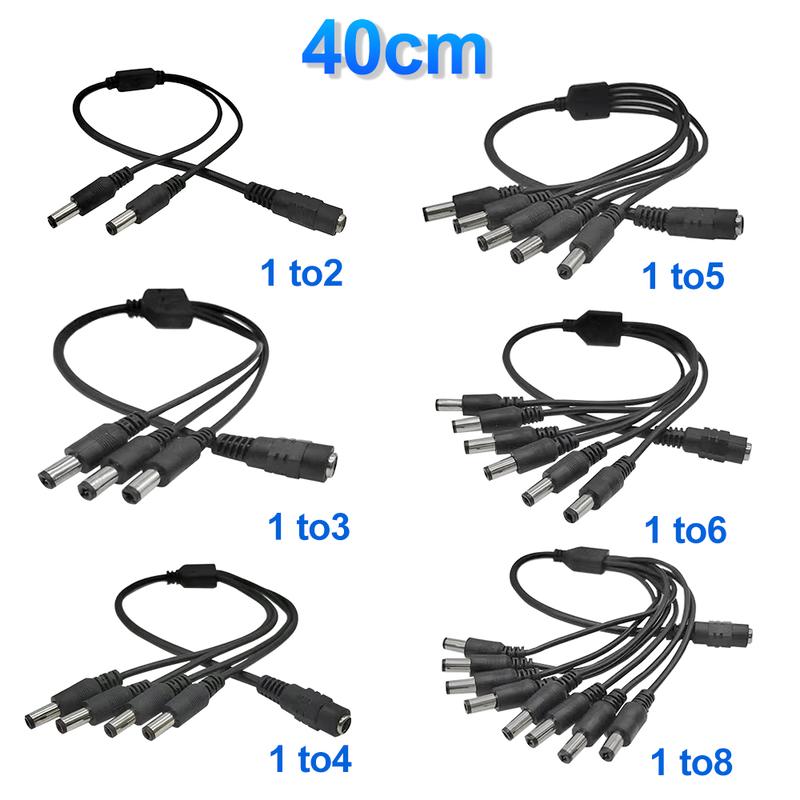 5.5* 2.1mm 1 to 2/3/4/5/6/8 Way DC Power Splitter Cable 5V 12V - TikTok ...