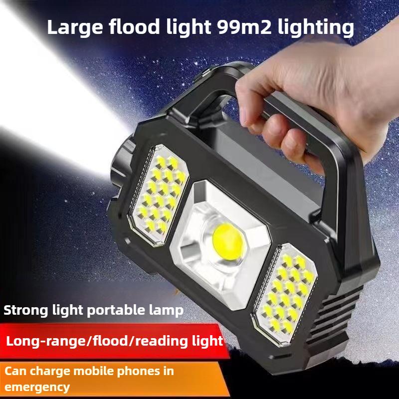 Multi Functional COB Large Floodlight Handheld Light LED Solar - TikTok ...