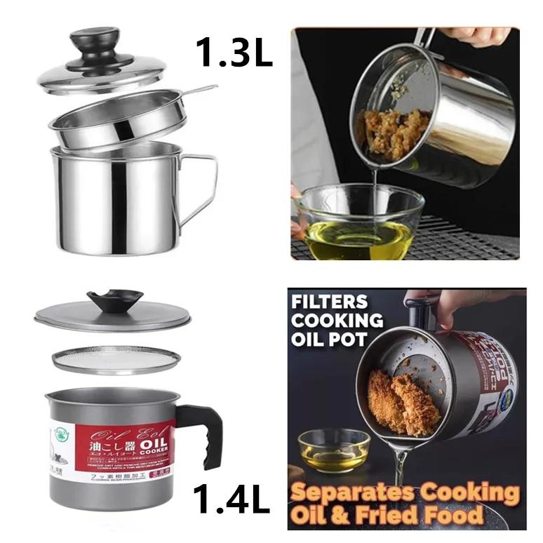 Stainless Steel 1.3L Or 1.4L Kitchen Oil Dripping Pot - Non Stick ...