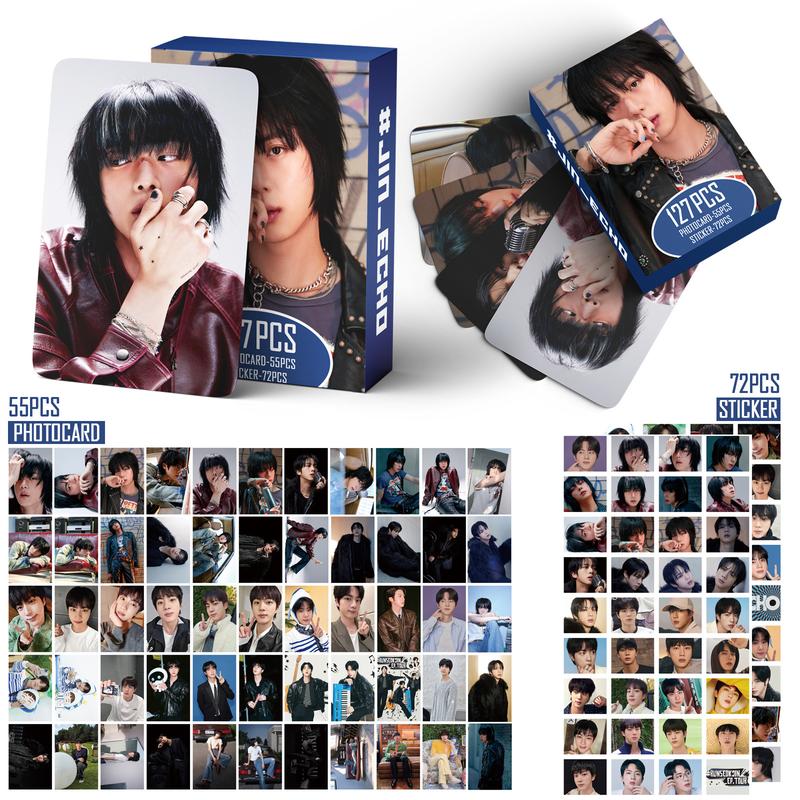 55+72Pcs/Set Kpop JIN Cards New Album Echo Card Mini Stickers Photocard ...