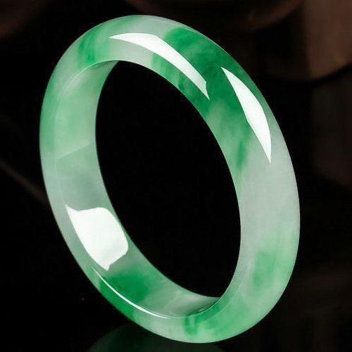 Gelang Tangan Jed, Batu Alamiah, Jed Zamrud, untuk Wanita, dengan ...