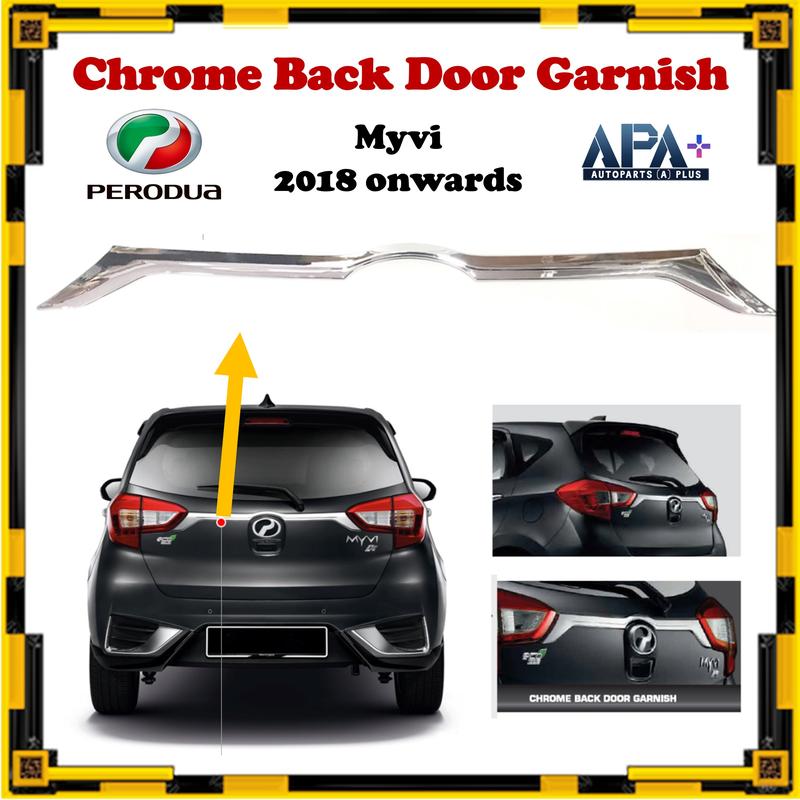 Perodua Myvi 3rd - Chrome Back Door Garnish / Rear Bonnet Garnish ...