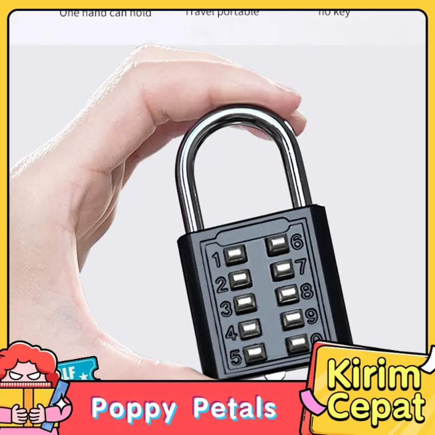 Gembok Kombinasi Angka Password 6 8 10 Digit Anti Bobol Tahan Air Tahan ...