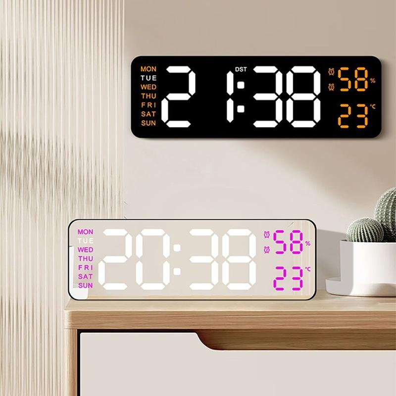 New Wall-mounted Electronic Wall Clock Temperature Date Digital ...